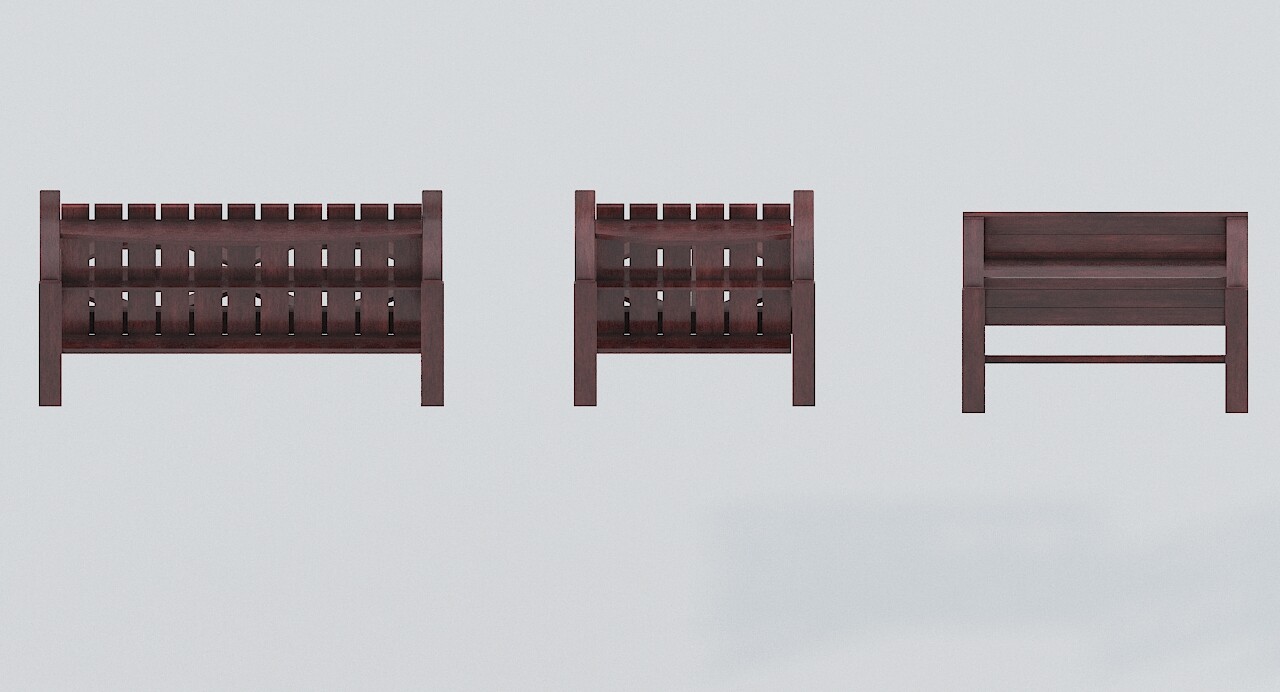 ArtStation - Wooden Bench and Table | Game Assets