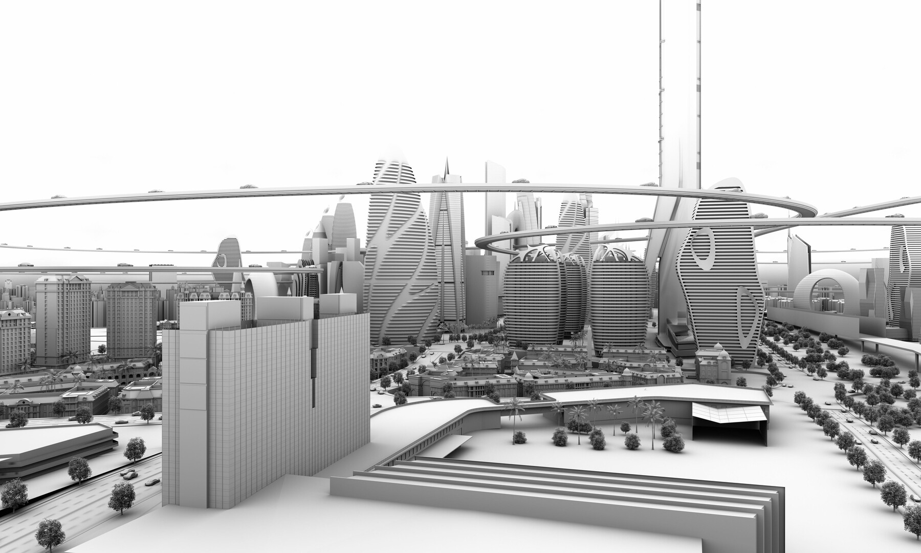 ArtStation - Future City - Science Fiction Scene | Resources