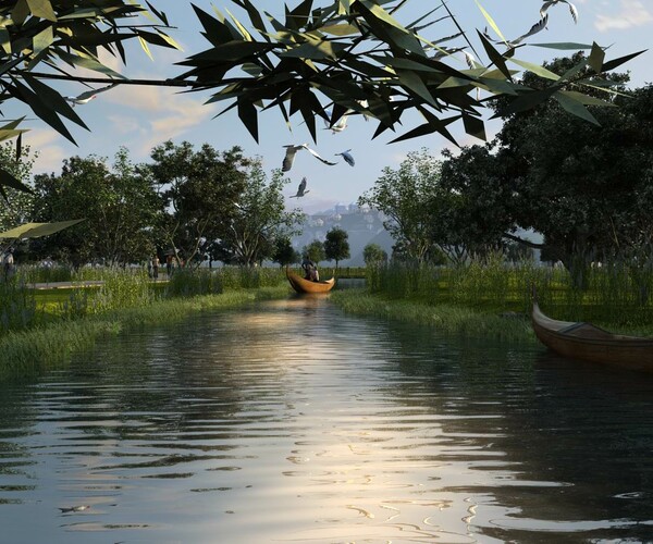 ArtStation - Wild Vacation - Creek Boating 02 | Resources