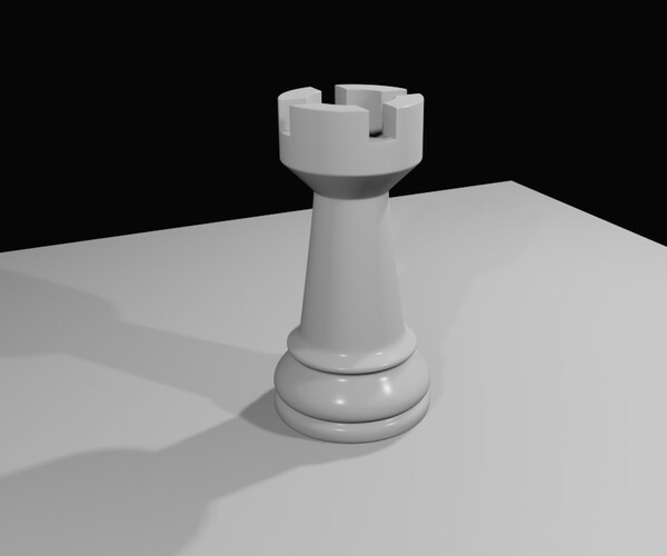 ArtStation - Tower Chess Game Piece - 3D Model and STL Printable ...