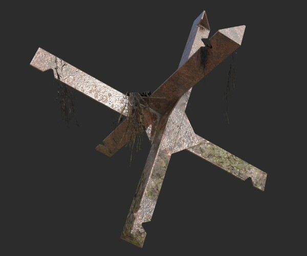 ArtStation - Czech hedgehog Obstacle WWII | Game Assets