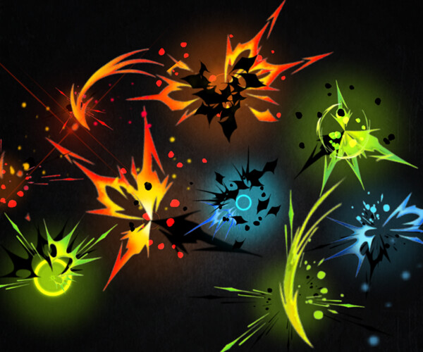 ArtStation - The 2DFX Hit and Slashes Vol.1 | Game Assets