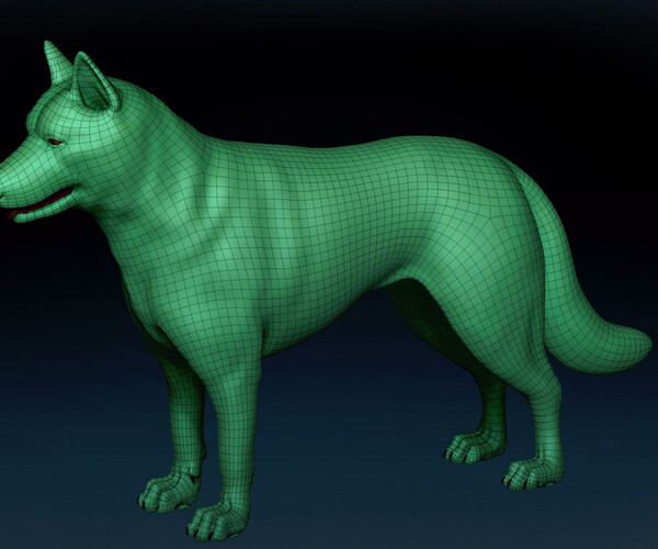 ArtStation - Siberian Husky Basemesh 3D model | Resources