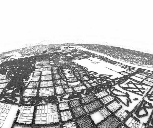 ArtStation - Urban Planning - Aerial View of a Large City | Resources