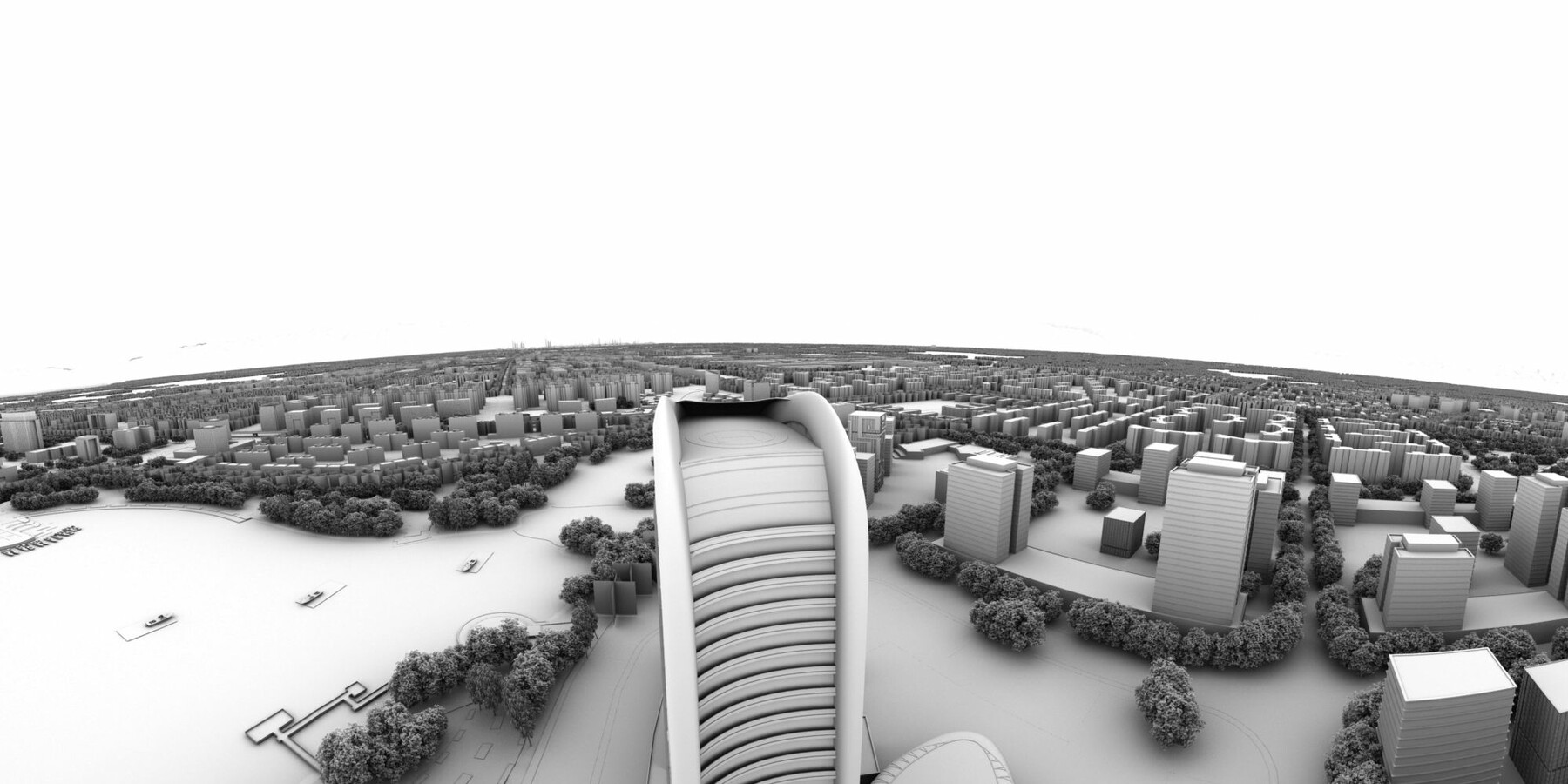 ArtStation - Urban Planning - Aerial View of Large City 02 | Resources