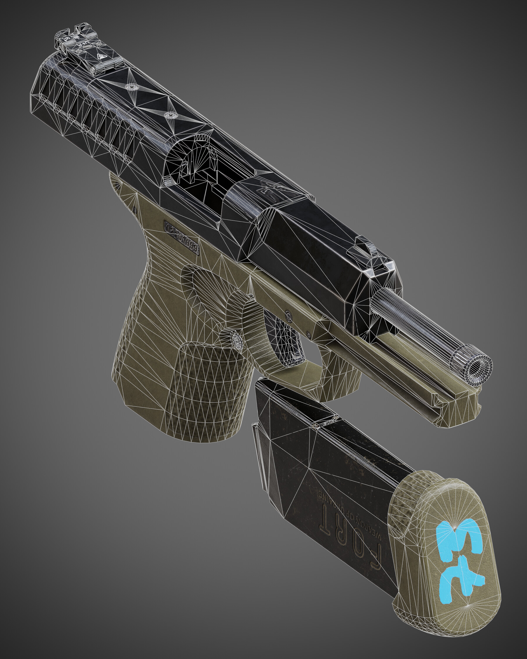 ArtStation - Pistol FORT-28 mod2 | Game Assets
