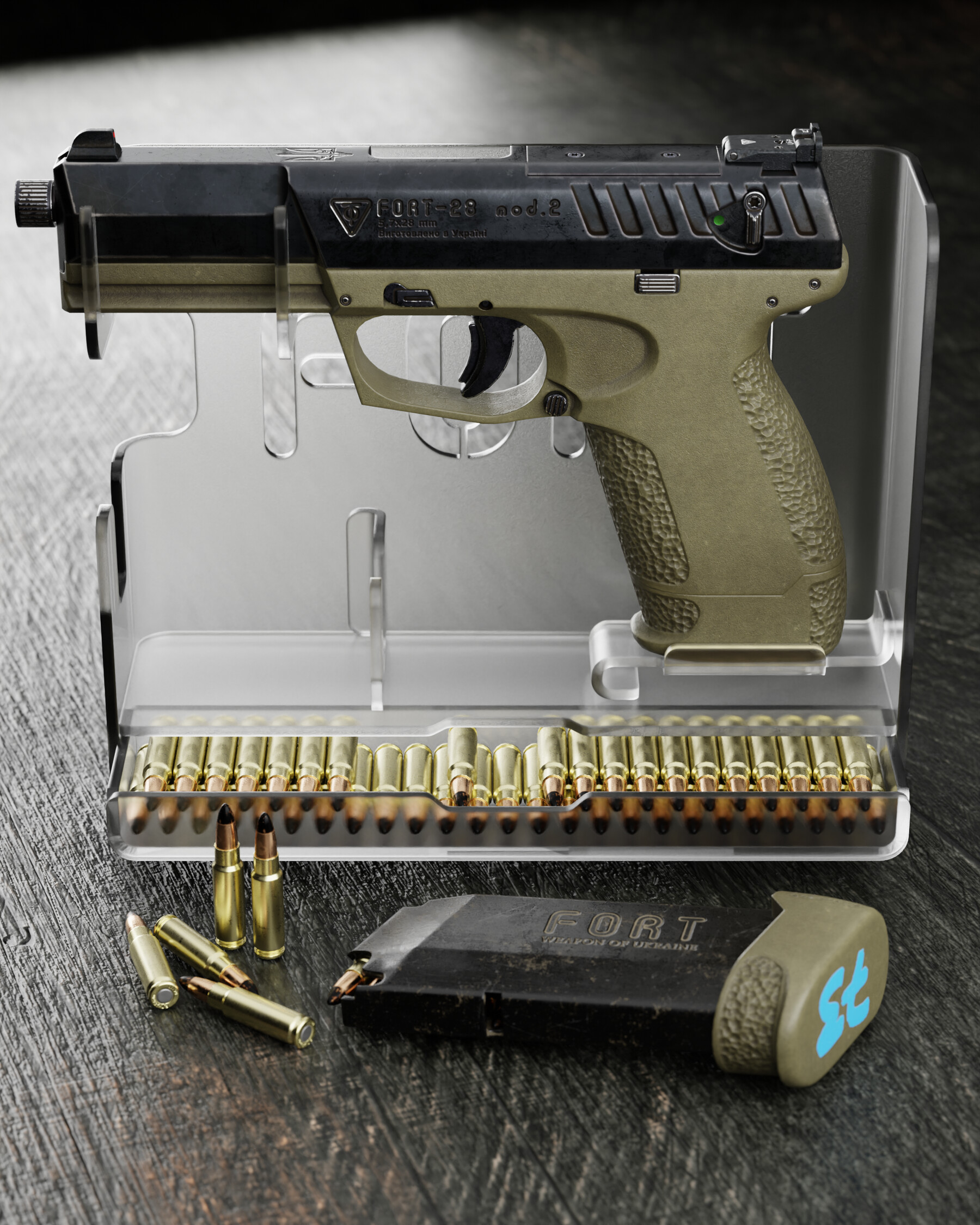 ArtStation - Pistol FORT-28 mod2 | Game Assets