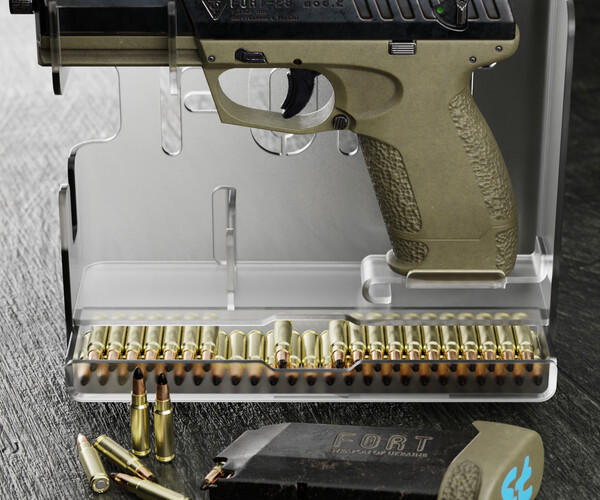 ArtStation - Pistol FORT-28 mod2 | Game Assets