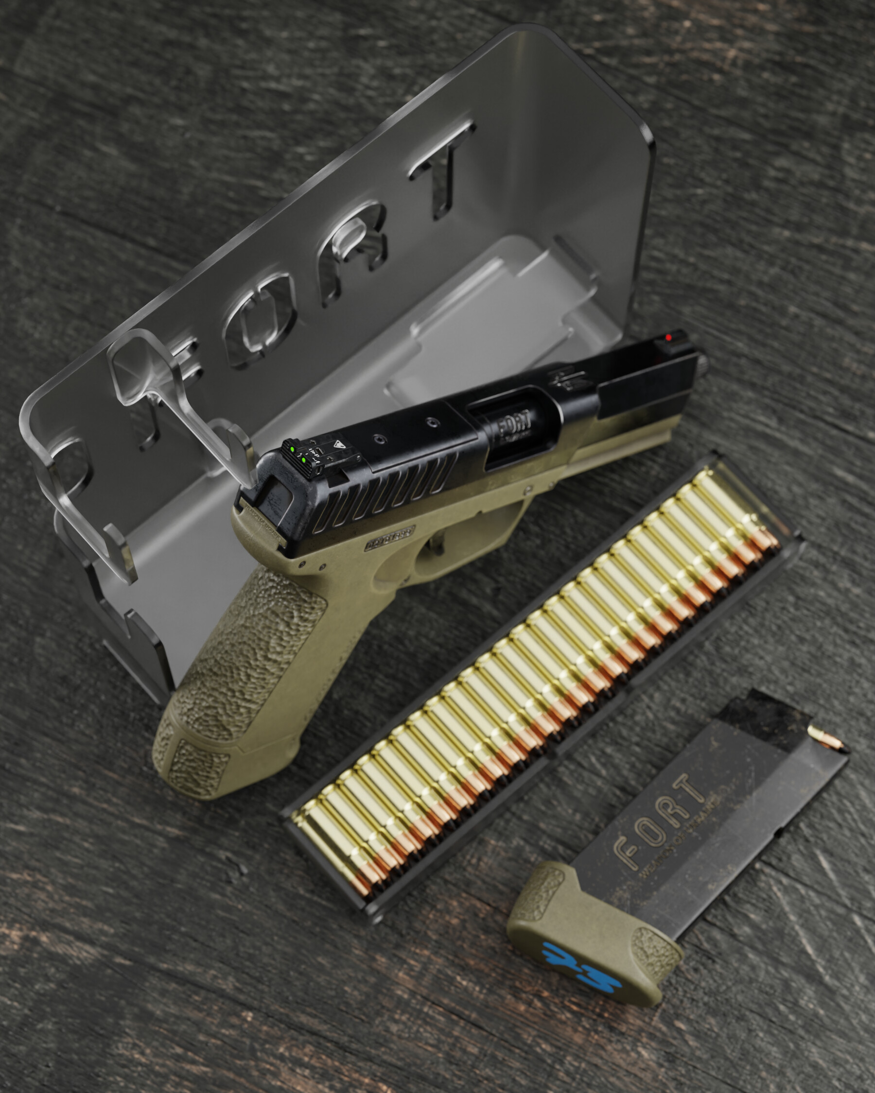 ArtStation - Pistol FORT-28 mod2 | Game Assets