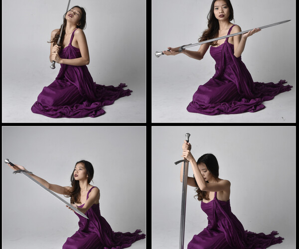 ArtStation - x120 Gown & Sword - Pose Reference Pack | Resources