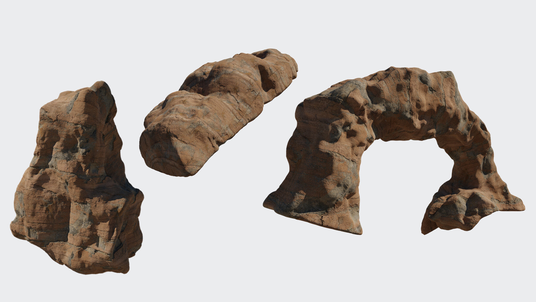 ArtStation - Rock Cliffs 3D Model - Mid Poly | Game Assets