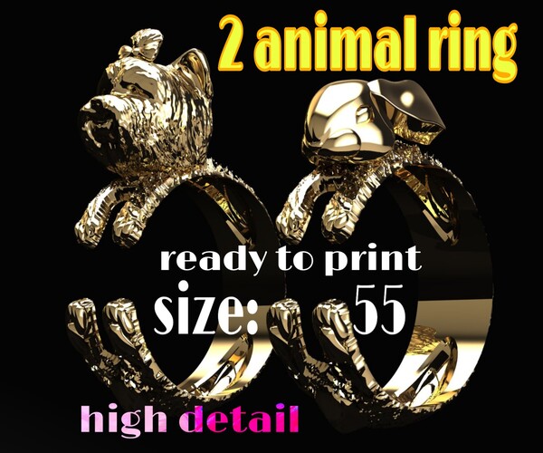 ArtStation - 2 animal rings | Resources