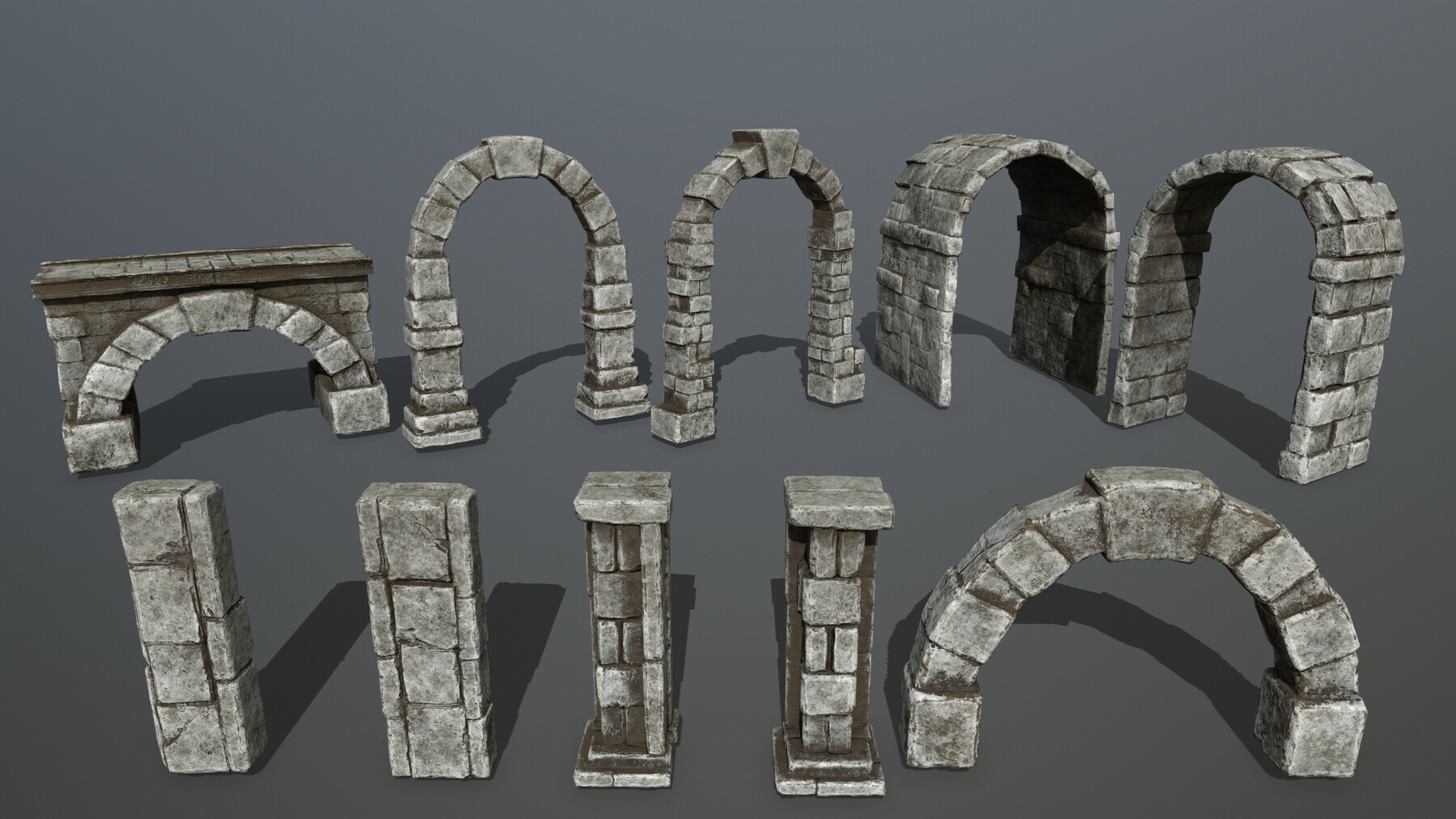 ArtStation - ruin set | Game Assets