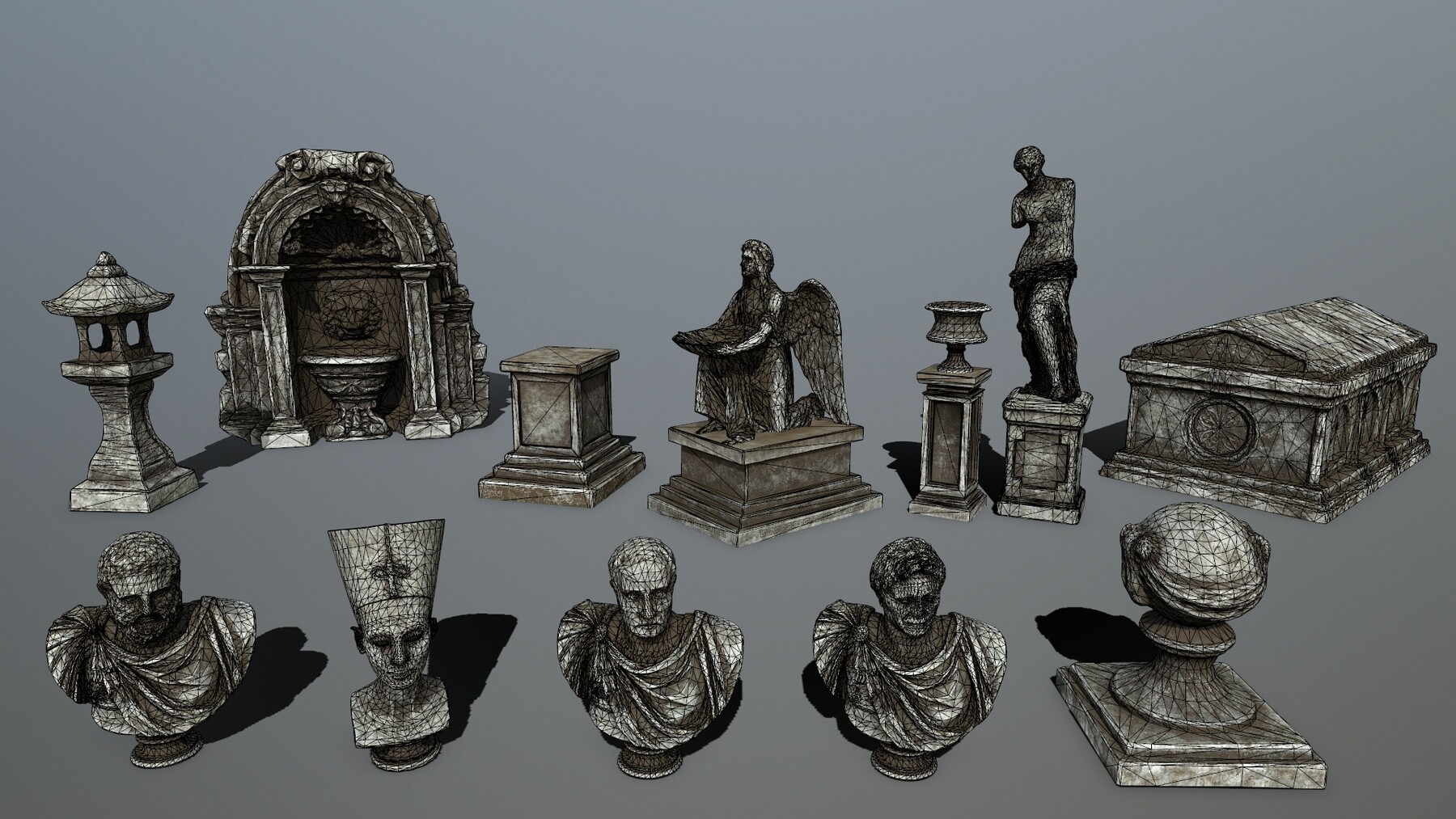 ArtStation - ruin set | Game Assets