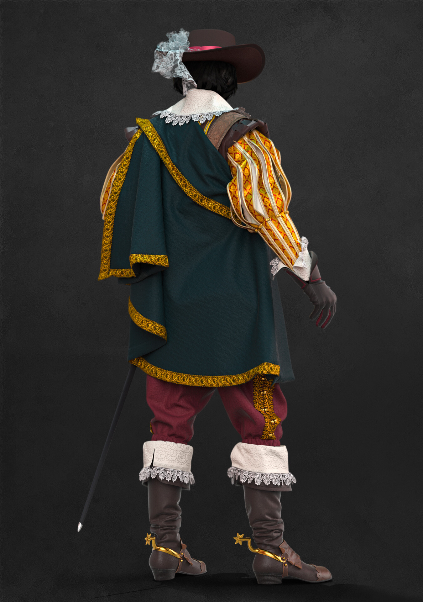 ArtStation - 17th century outfit. Marvelous Designer/Clo3d project ...