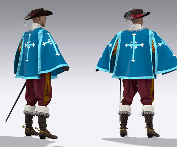 ArtStation - 17th century outfit. Marvelous Designer/Clo3d project ...