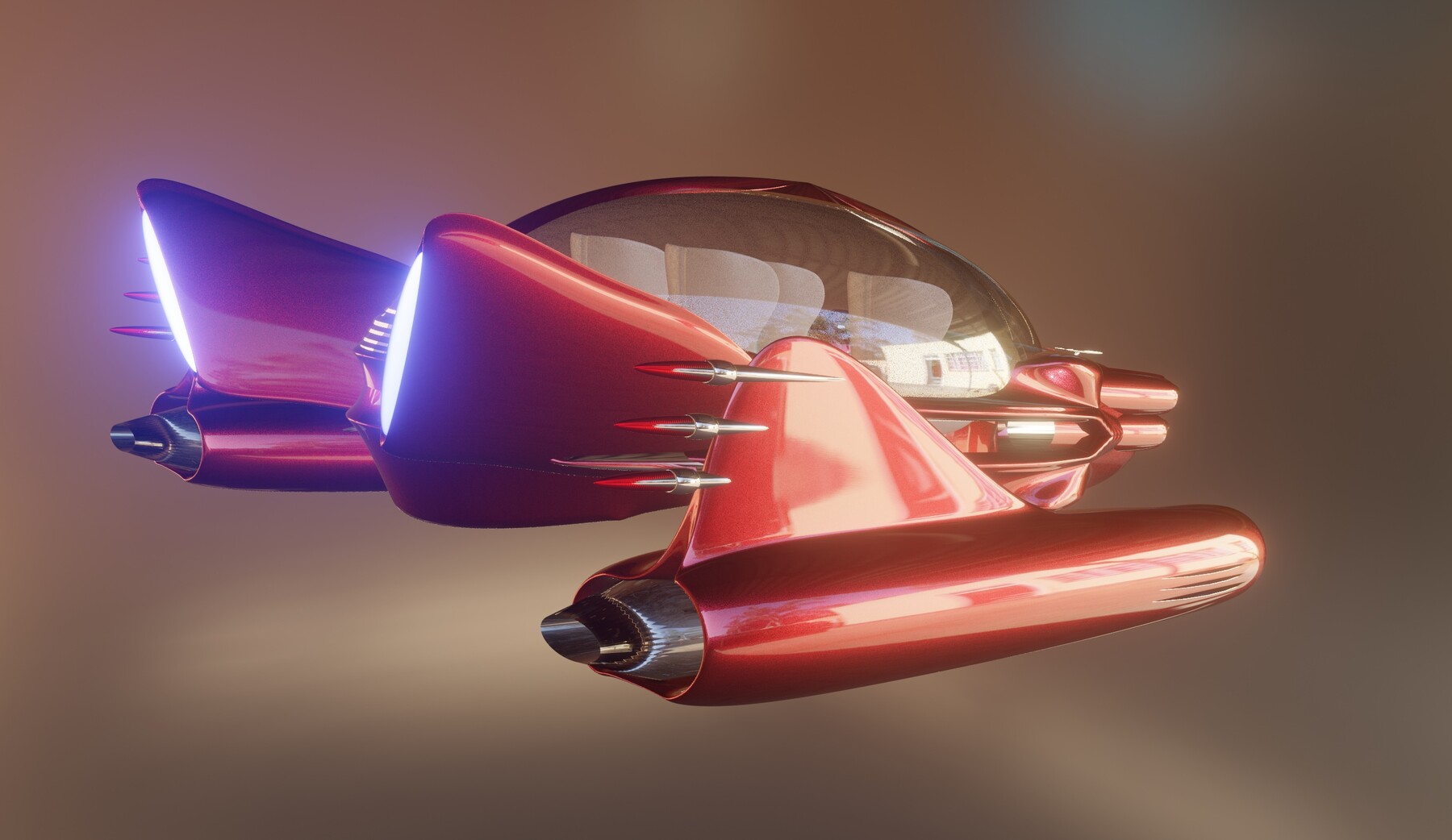 ArtStation - RETROFUTURISTIC FLYING CAR | Artworks