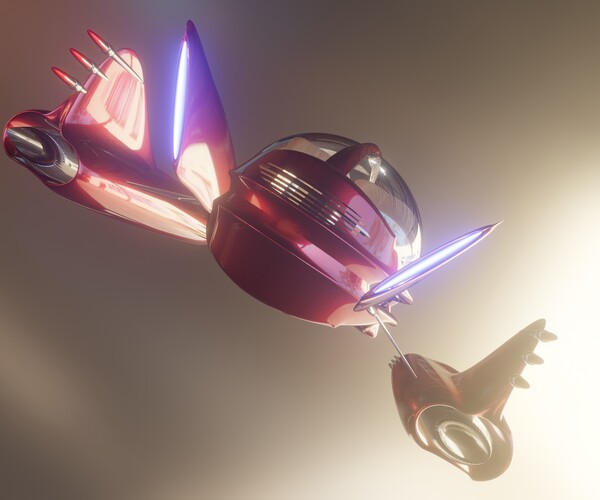 ArtStation - RETROFUTURISTIC FLYING CAR | Artworks