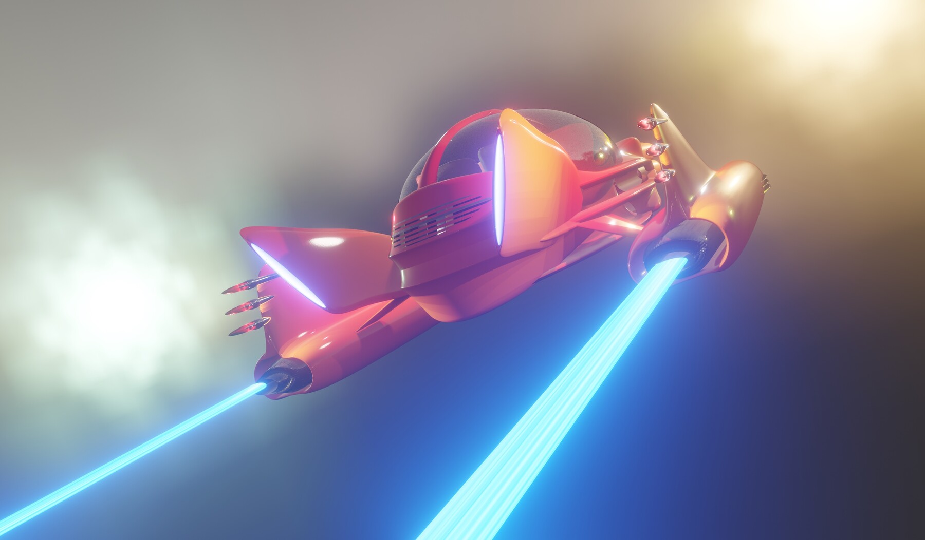 ArtStation - RETROFUTURISTIC FLYING CAR | Artworks