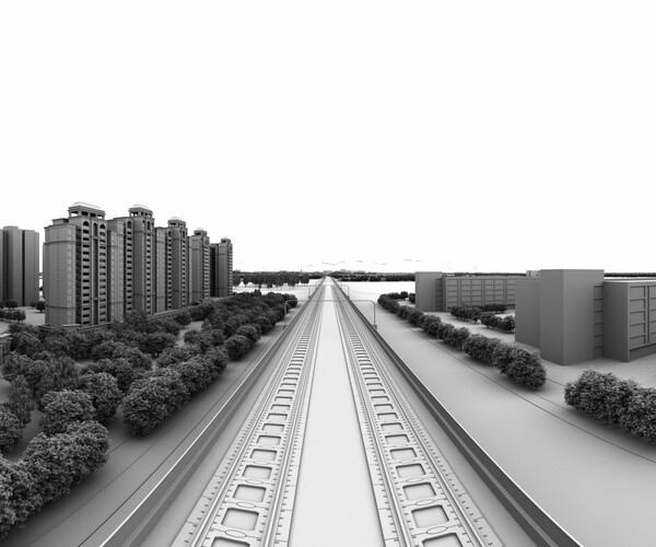 ArtStation - Urban Planning - Aerial View of Large City 06 | Resources