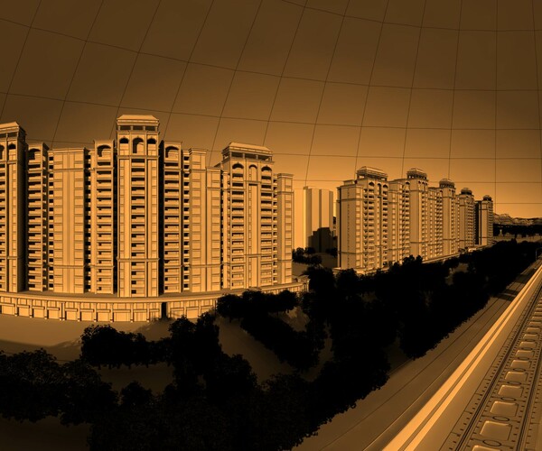 ArtStation - Urban Planning - Aerial View of Large City 06 | Resources