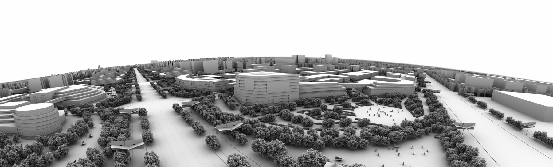 ArtStation - Urban Planning - Business Center Night Scene 01 | Resources