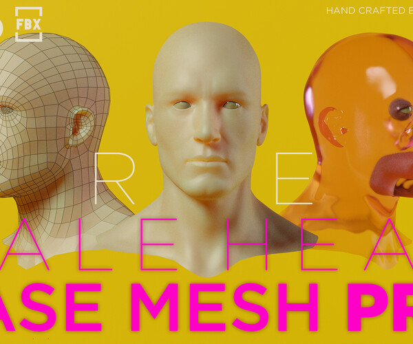 ArtStation - FREE Male Head Base Mesh Pro | Resources
