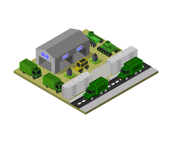 ArtStation - Isometric military barracks | Artworks
