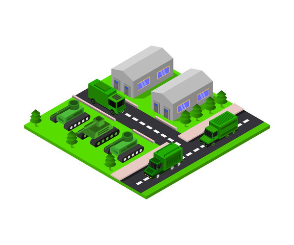 ArtStation - Isometric military barracks | Artworks