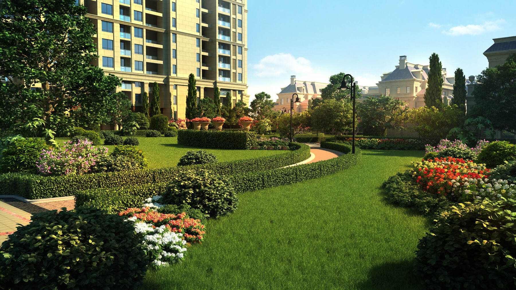 ArtStation - High-end residential garden 01 | Resources