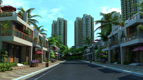 ArtStation - High-end residential community villa | Resources