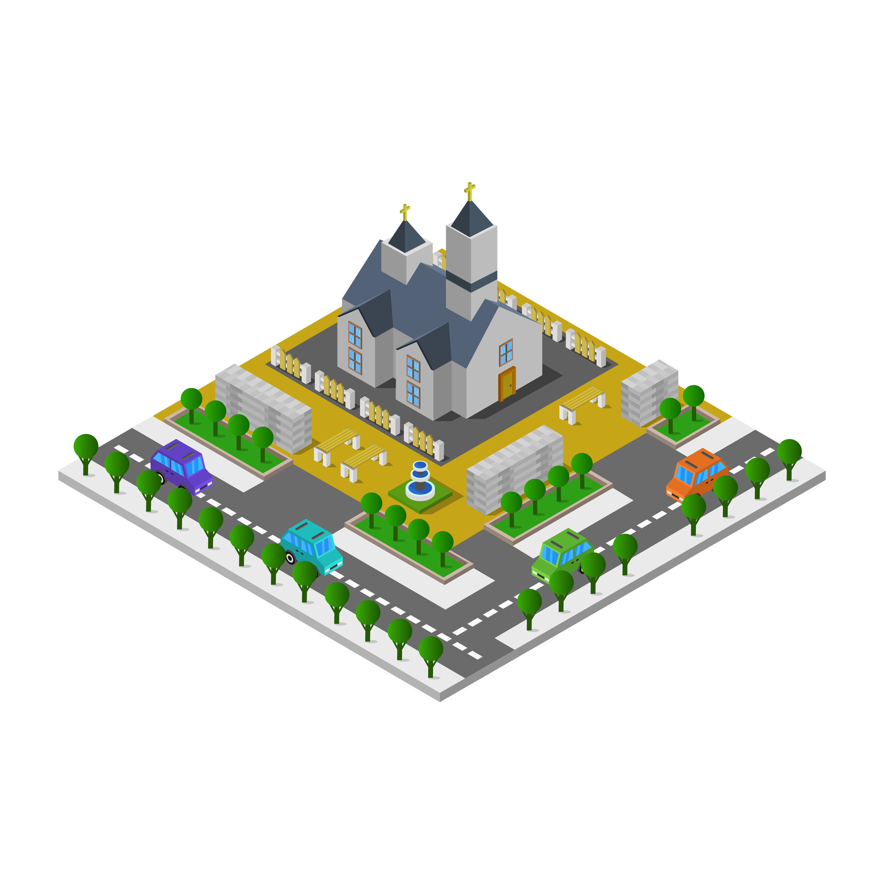 ArtStation - Isometric church | Artworks