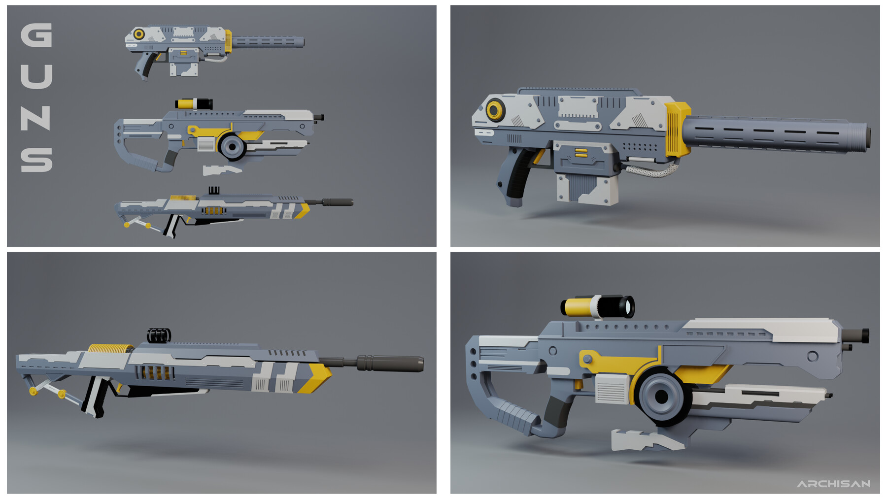 ArtStation - Sci-fi Guns | Resources