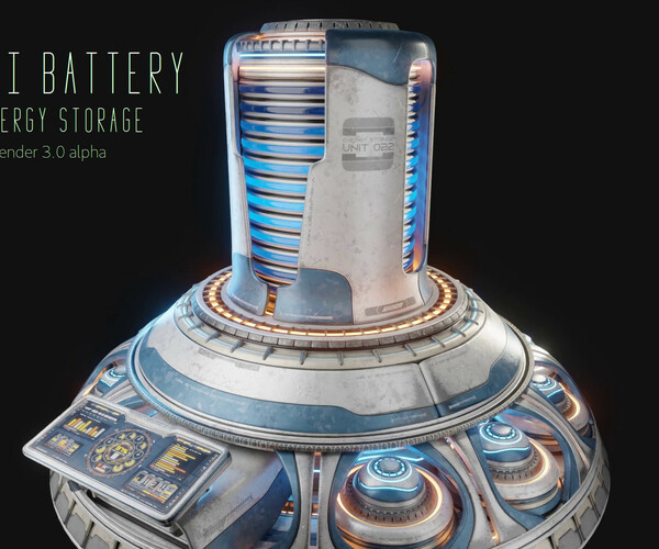 ArtStation - Sci-Fi Heavy Battery - Hipoly 3D Model | Resources