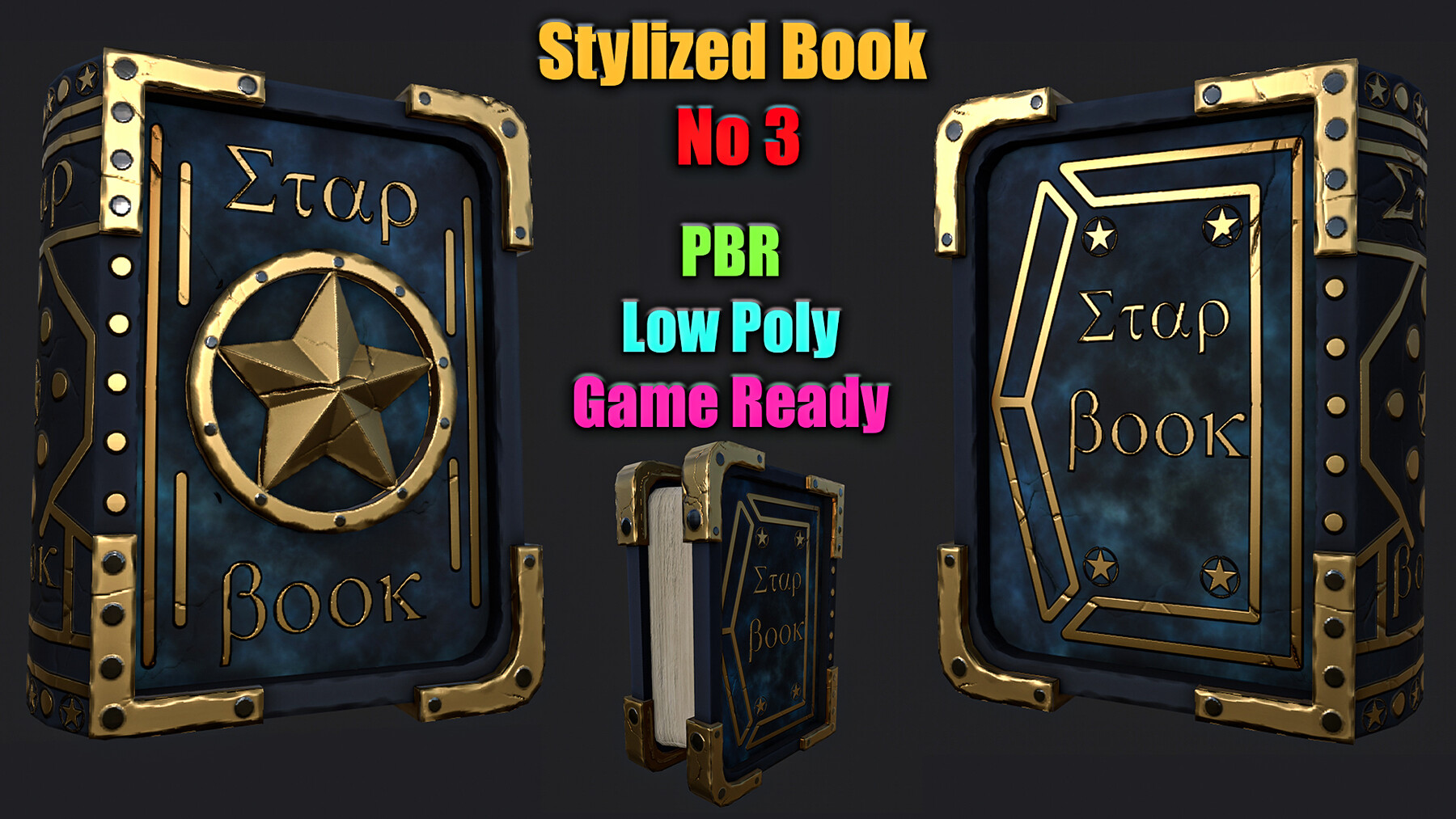 ArtStation - Stylized Books Pack Vol 1 | Game Assets