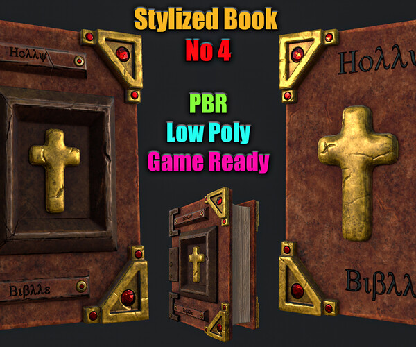 ArtStation - Stylized Books Pack Vol 1 | Game Assets