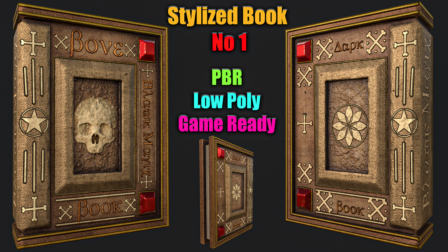 ArtStation - Stylized Books Pack Vol 1 | Game Assets