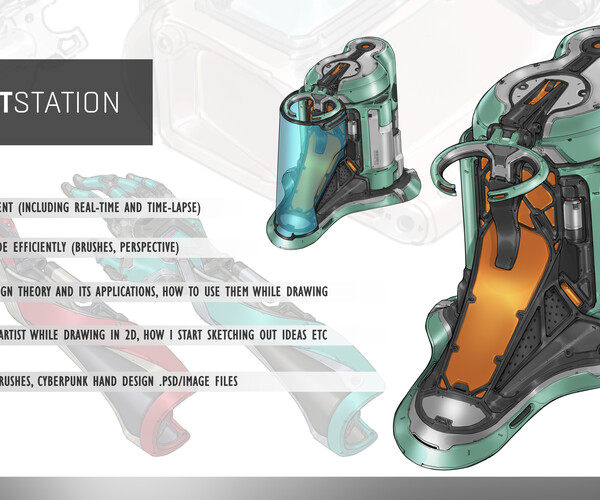 ArtStation - Hardsurface Designing in 2D Photoshop | Tutorials