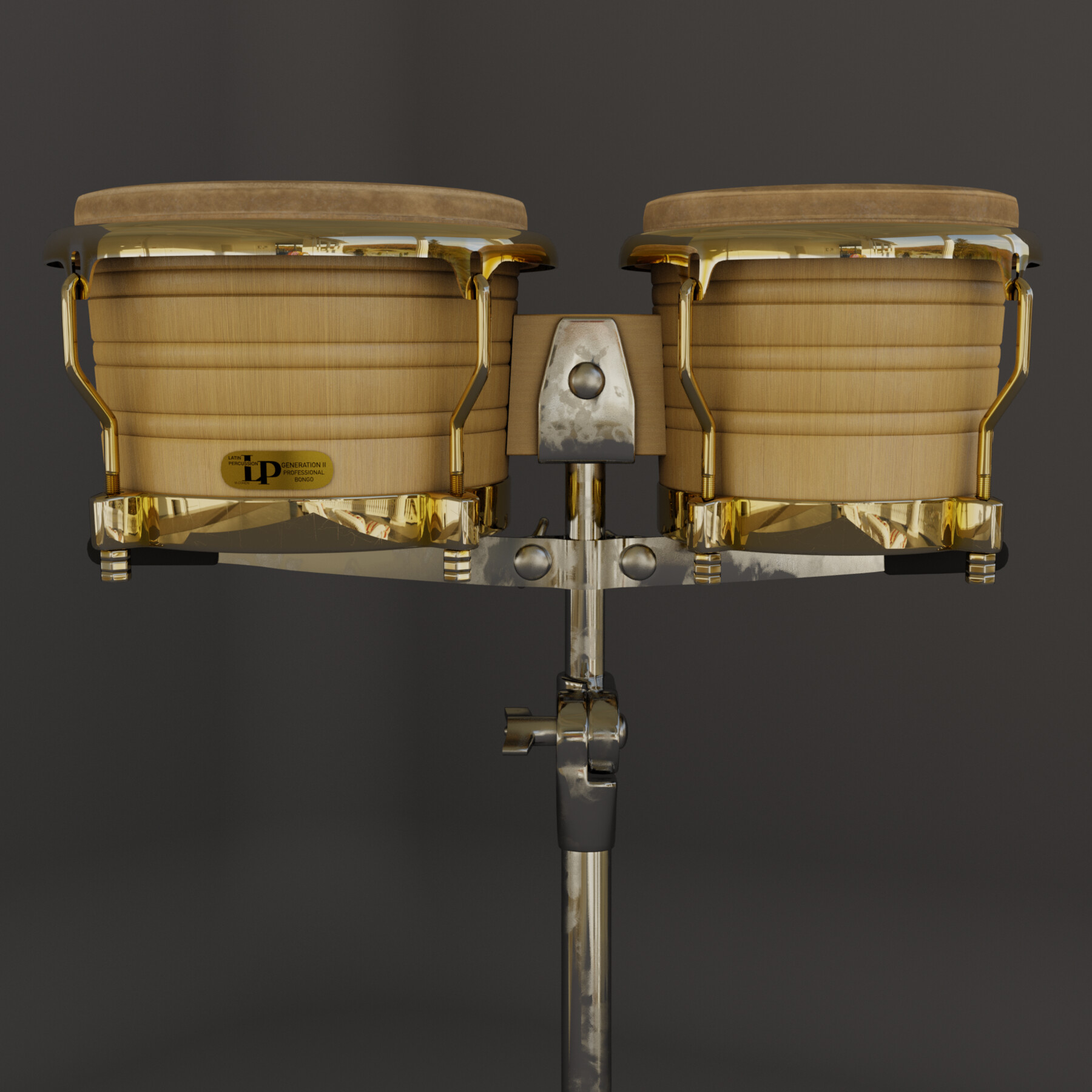 ArtStation - Bongos percussion high-poly PBR 3D model | Resources