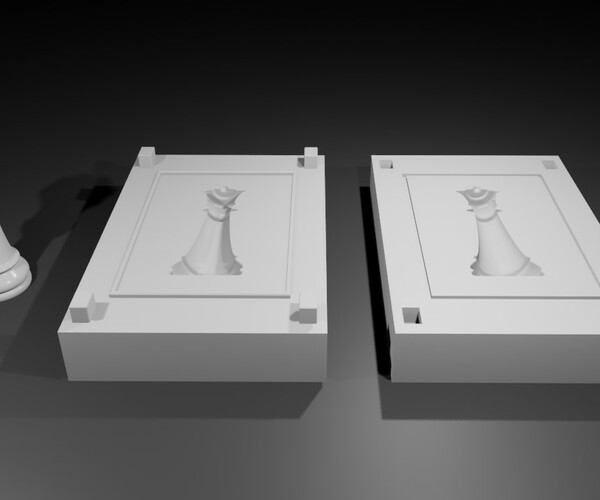 ArtStation - Mold for Queen - Chess Game - Form - Xadrez Molde Forma 3D ...
