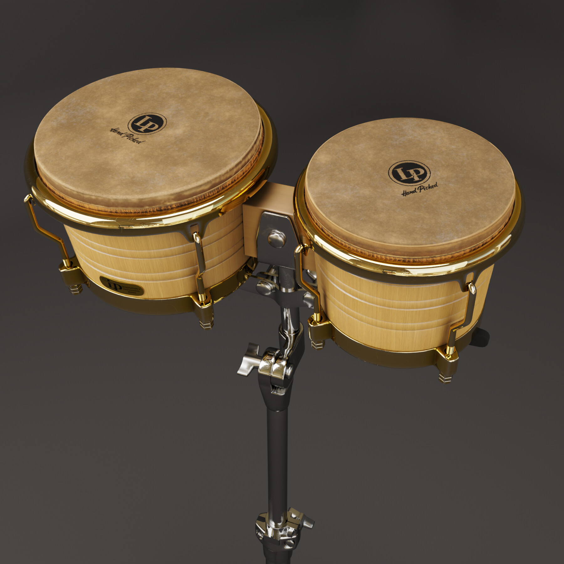 ArtStation - Bongos percussion high-poly PBR 3D model | Resources