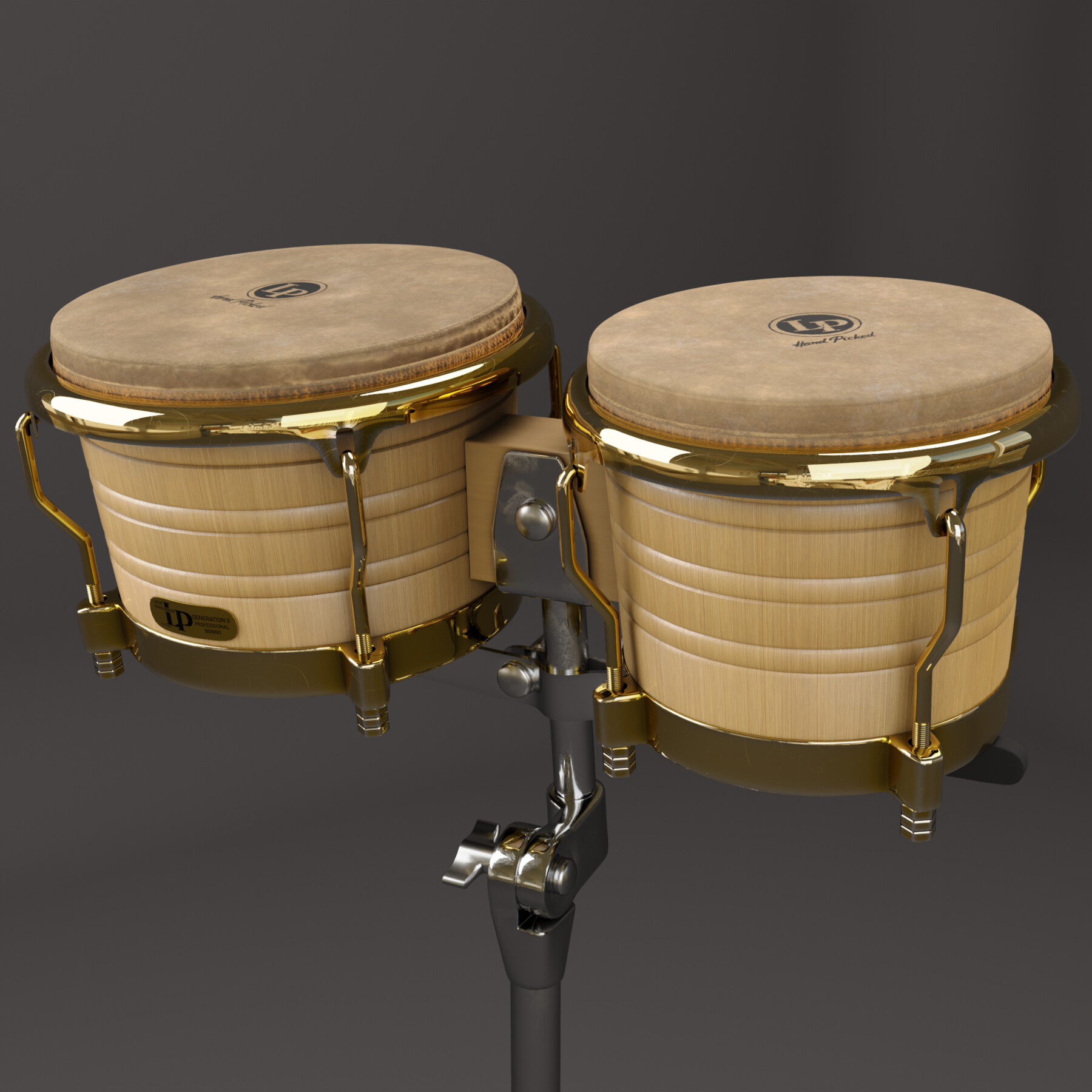 ArtStation - Bongos percussion high-poly PBR 3D model | Resources