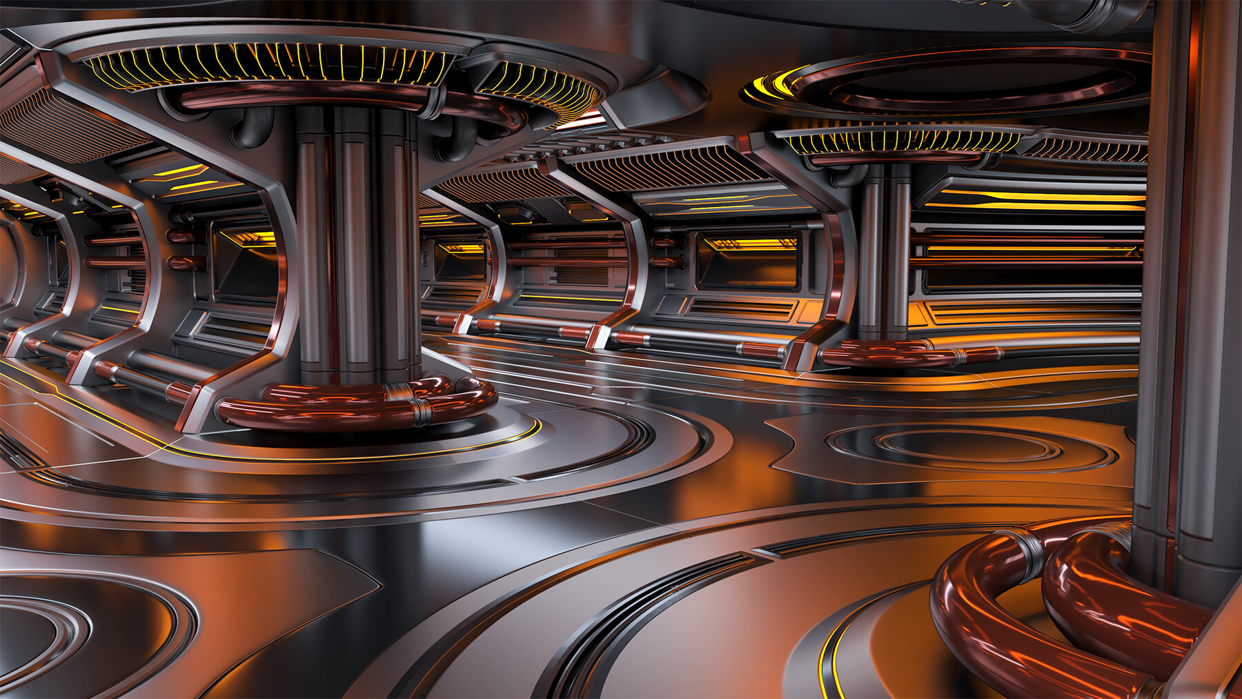 ArtStation - Sci - Fi Modular Corridor 3 - 3D Model | Game Assets