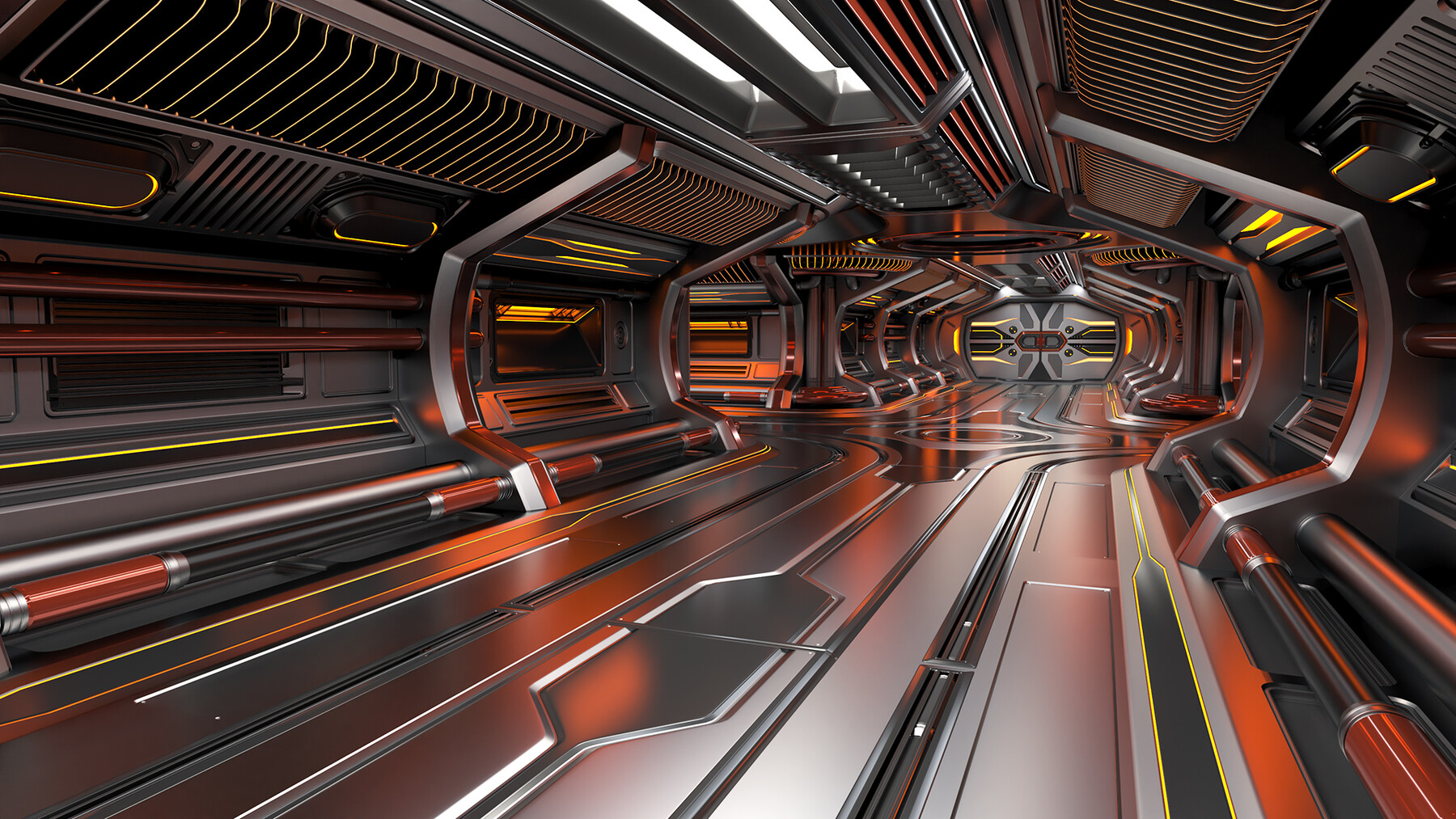 ArtStation - Sci - Fi Modular Corridor 3 - 3D Model | Game Assets