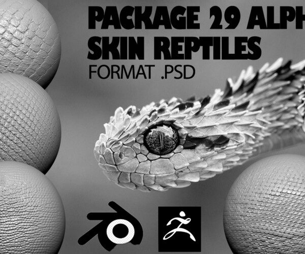 ArtStation - Package 29 Alpha skin reptiles | Brushes