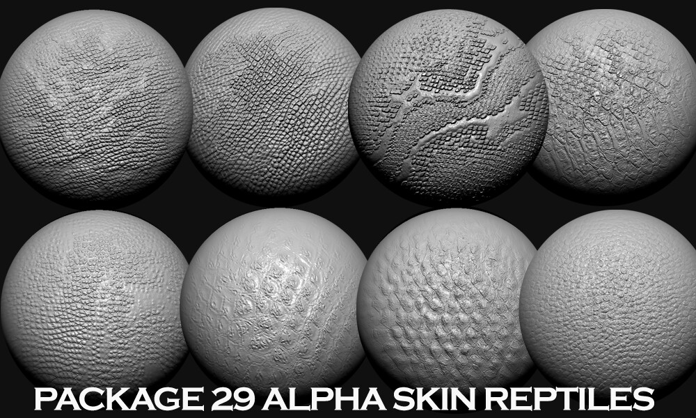 ArtStation - Package 29 Alpha skin reptiles | Brushes