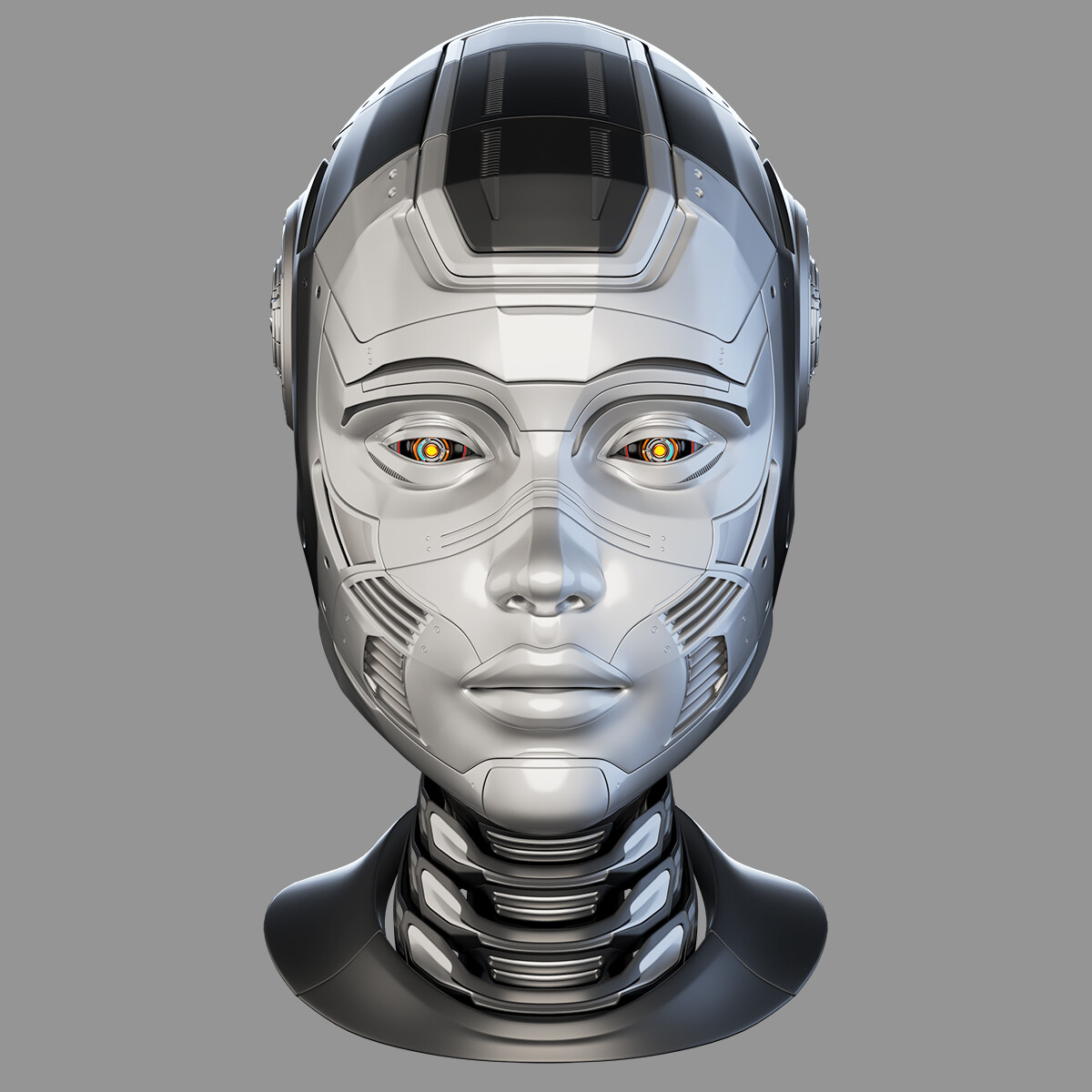 ArtStation - Cyborg Female Head (Advanced 3d Model) | Resources