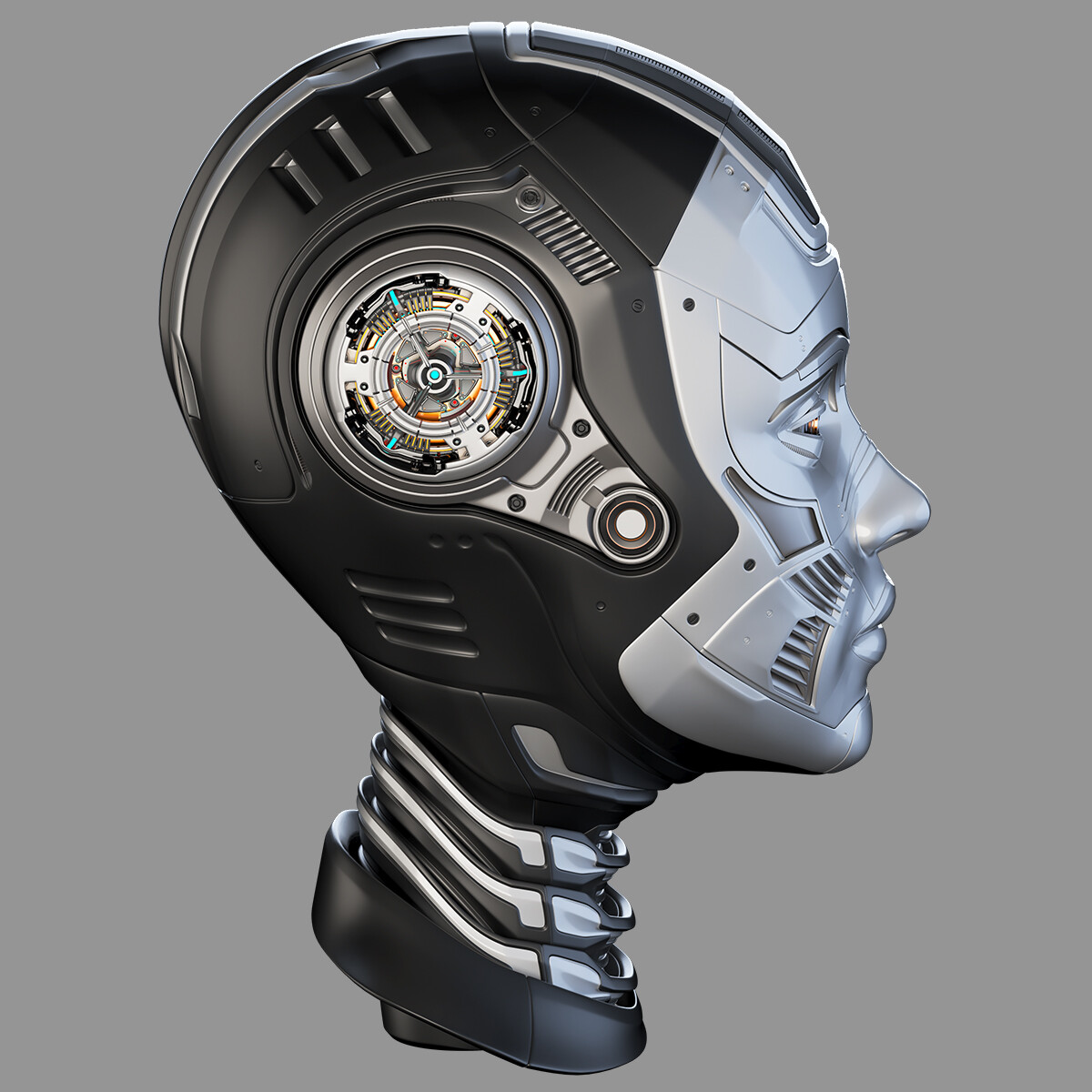 ArtStation - Cyborg Female Head (Advanced 3d Model) | Resources