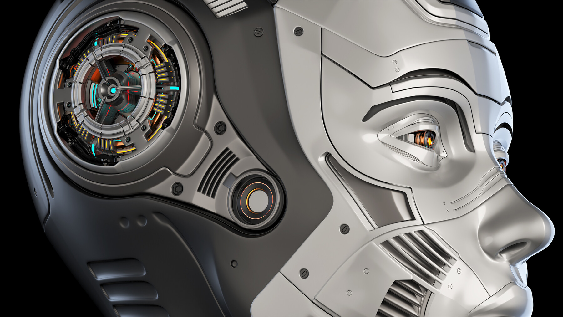 ArtStation - Cyborg Female Head (Advanced 3d Model) | Resources