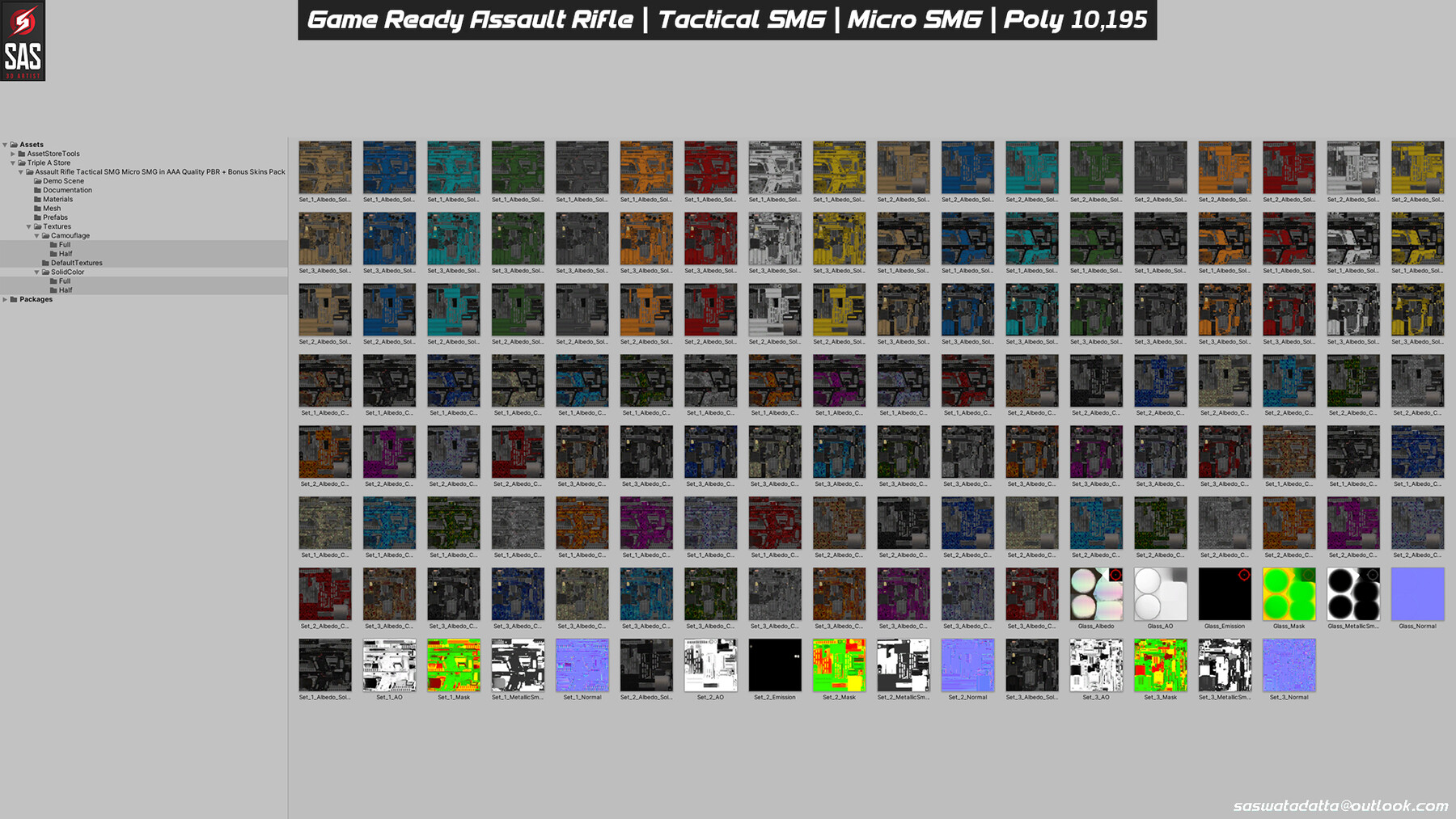 ArtStation - Assault Rifle + Tactical SMG + Micro SMG + Bonus Skin Pack ...